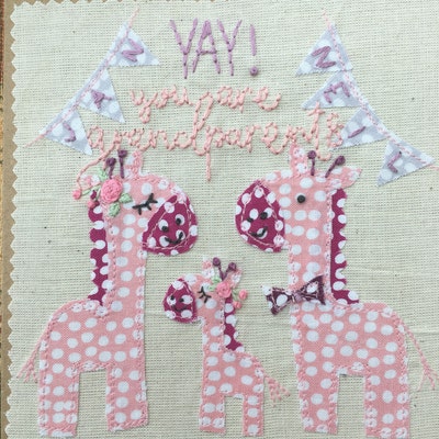 New Home Hand Stitched Textile Card - Etsy UK