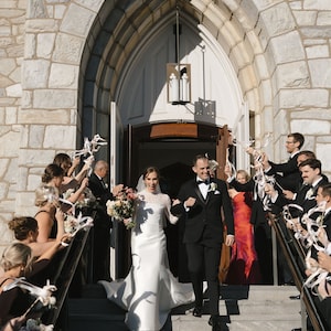 150 Ribbon Wedding Wands Send off Idea Ceremony Exit Ribbon Wedding ...