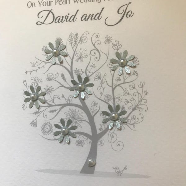 Emerald /55th Wedding Anniversary Personalised Card - Etsy