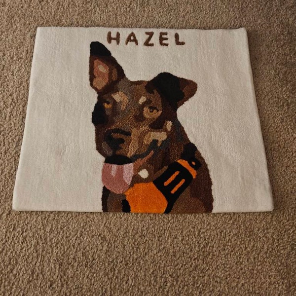 Custom Pet Portrait Tufted Rug, Personalized Animals Rug, Cat Portrait ...