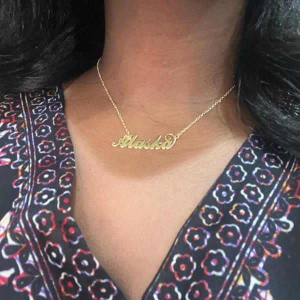 Carrie Font Name Necklace Personalized Carrie Style Nameplate ...
