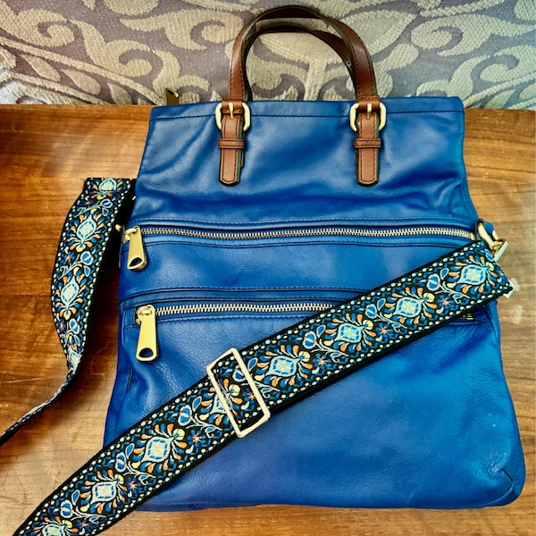 Slim Retro Purse Strap, Geometric Pattern, Replacement Crossbody Strap ...