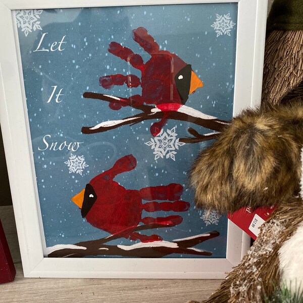 Tree Farm Truck Winter Handprint Art Craft, PRINTABLE Christmas Decor ...