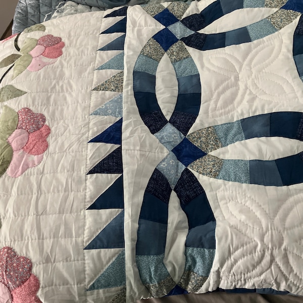 Ocean Bargello Wave Quilt, Bargello Quilt, Amish Style Quilt, Amish ...