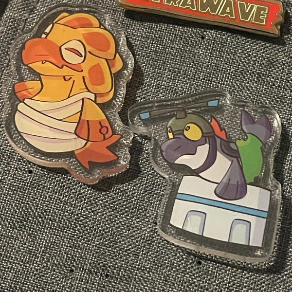 Splatoon 3 Salmon Run Next Wave Chinook and Goldie 1.5" Cute Video Game ...