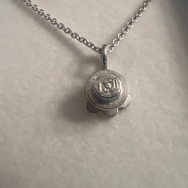 LEGO Daisy Sterling Silver Necklace, Block Necklace, Geometric Jewelry ...