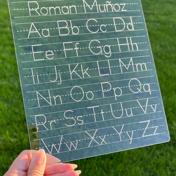 Acrylic ABC Dry Erase Letter Tracing Board Kids Homeschool - Alphabet ...