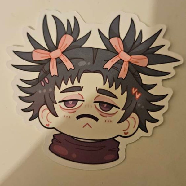 Shouting Sorcerer Chibi, Funny Anime, Glossy Vinyl Sticker for Laptop ...