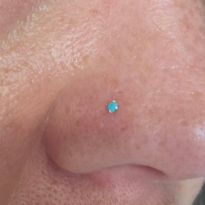 22g 20g 18g TINY Silver Nose Stud, Micro Nose Stud, Silver Nose Stud ...