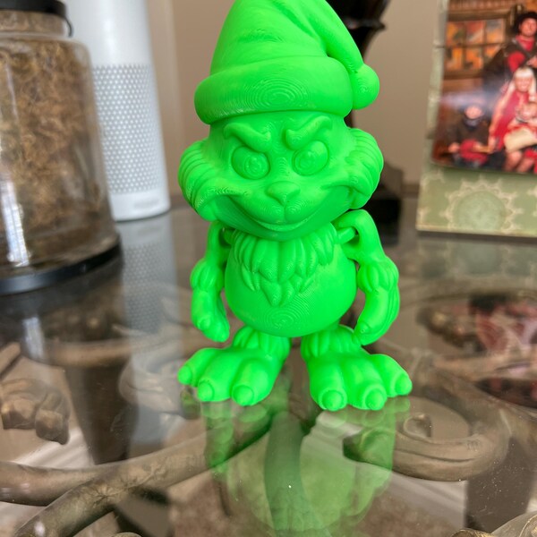 Flexi Grinch Posable Dr. Seuss 3D Printed Decoration Unique Home Decor ...