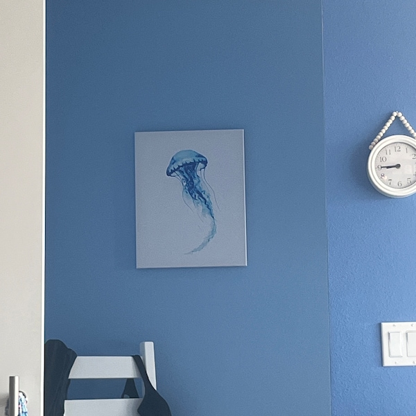 Manatee Watercolor Print, Cute Colorful Manatee Wall Art, Blue Manatee ...
