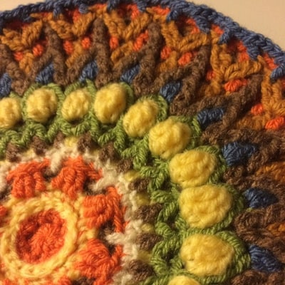 Spanish Mandala Overlay Crochet PATTERN Round Colorful Cushion Instant ...