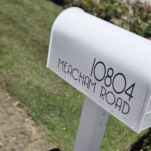 Custom Mailbox Lettering & Door Decal Set - Personalized Vinyl Decals ...