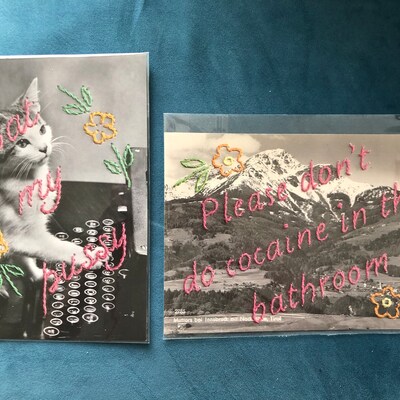 Pin Up, Hand Cut Collage Art Print by Localhotelparking - Etsy