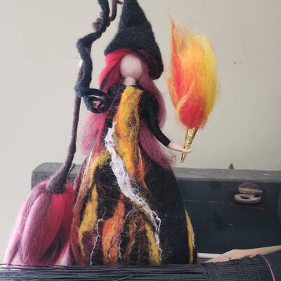 Witch IVY, Waldorf Inspired Felted Doll - Etsy