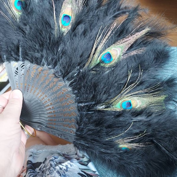 Handmade Bridesmaids Peacock Feather Fan Peacock Wedding Bouquet Bridal ...