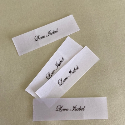 Personalised Satin Sew on Name Labels 7cm X 2cm - Etsy