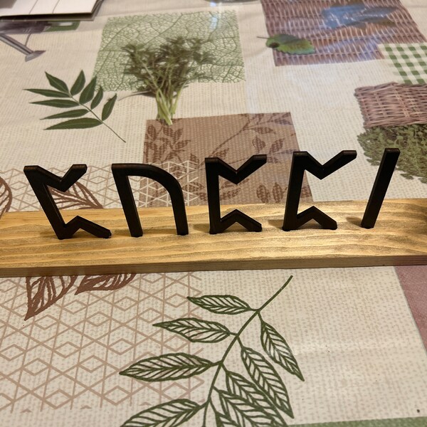 Personalized Rune Wood Sign | Norse Mythology Viking Gifts | Custom ...