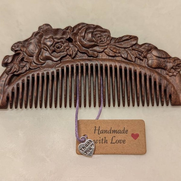 Handcrafted Wooden Comb Gift Set Detangler/finish Comb - Etsy