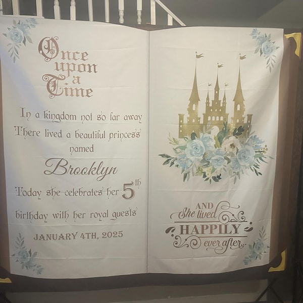 Personalized Enchanted Birthday Backdrop Enchanted Themed Party ...