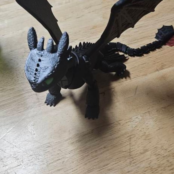 Flexi Toothless & Lightfury 3D Printed Figures | Articulating HTTYD ...