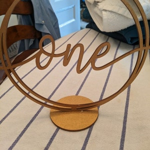 Circle Wood Table Numbers Wedding Reception Numbers Gold - Etsy