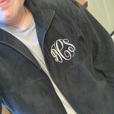 Monogrammed Full Zip Jacket Monogrammed Fleece Jacket - Etsy