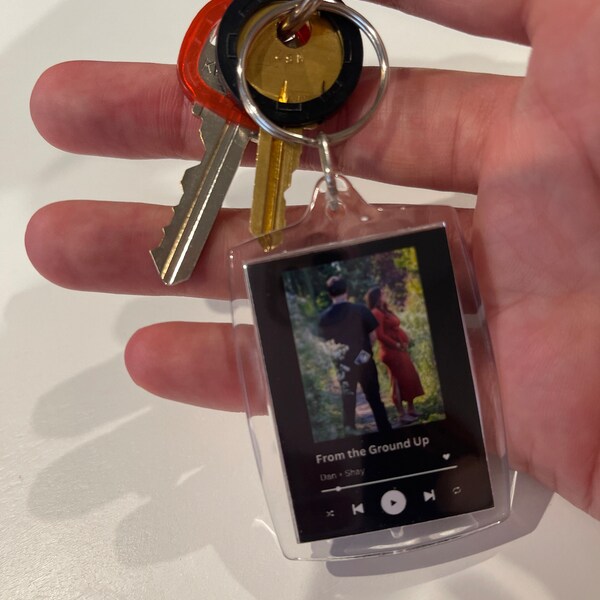 Personalized Song Keychain, Custom Music Keychain, Custom Anniversary ...