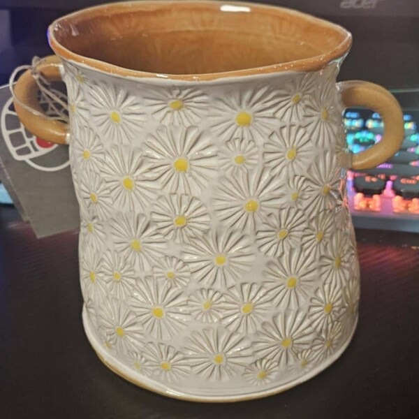 Ceramic Large Daisy Platter Daisy Floral Pattern - Etsy