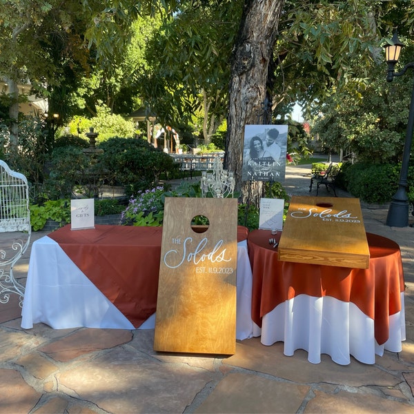 Personalized Cornhole Board Wedding Guest Book Alternative - Custom ...