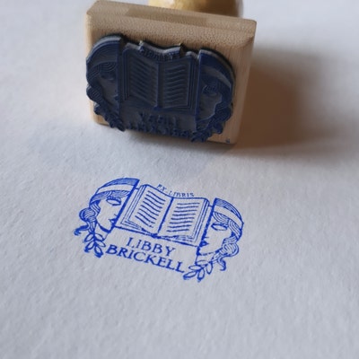 EX LIBRIS Custom Book Stamp Personalized Library Stamp Book Lover Gift ...