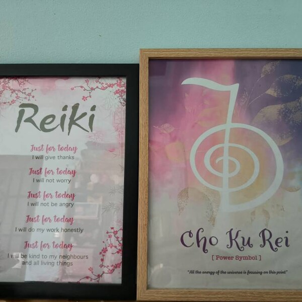Reiki Symbols Set of 3 Wall Art, Cho Ku Rei, Sei Hei Ki, Hon Sha Ze Sho ...