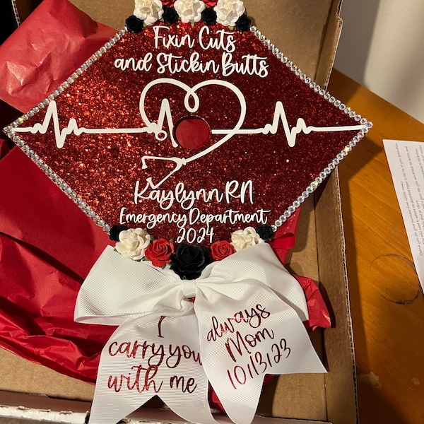 Graduation Cap Topper Custom Next Stop Nursing School - Etsy
