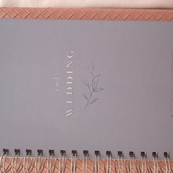 Our Wedding Planner Book / Floral Custom Wedding Planner / Real Gold ...