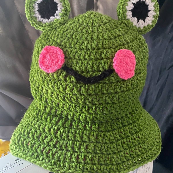 CROCHET PATTERN - Easy Frog Bucket Hat Crochet Pattern Instant Digital ...