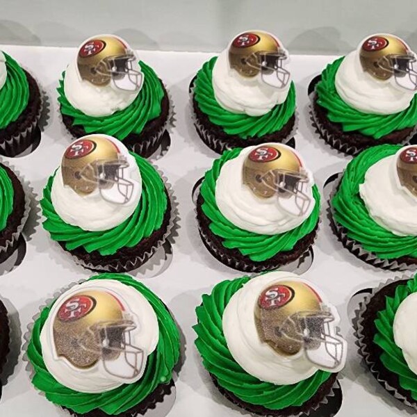 24 San Francisco 49ers NFL Football Cupcake Rings Toppers Free Shipping ...