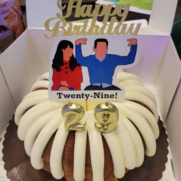 New Girl 29 TWENTY NINE PNG Schmidt Jessica Day Birthday Topper ...