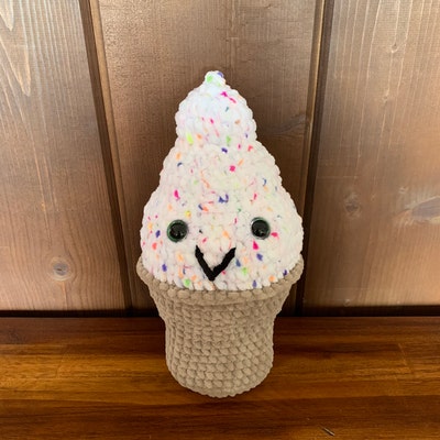 Ice Cream Cone Plush Crochet PATTERN Amigurumi - Etsy