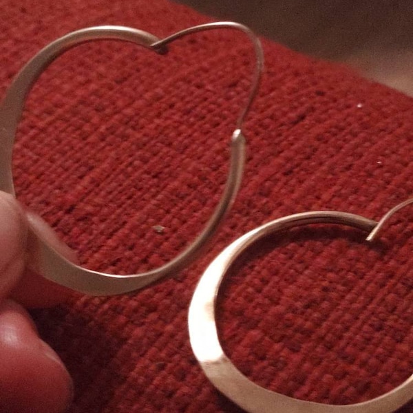 Large Gold Hoops / Big Hoops / Golden / Spiral / Boho / Rustic ...