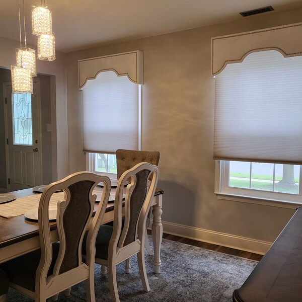 Greek Key Valance Cornice Board Pelmet Box Window Treatment in Black ...