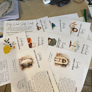 Holy Week Story Study Cards, Printable Easter Advent Devotional, Easter ...