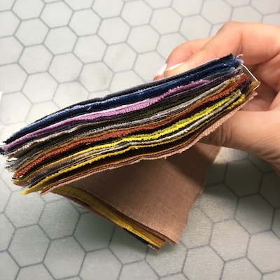 Linen Samples. 47 Colors Samples Box. Medium Weight Linen. Baltic Linen ...