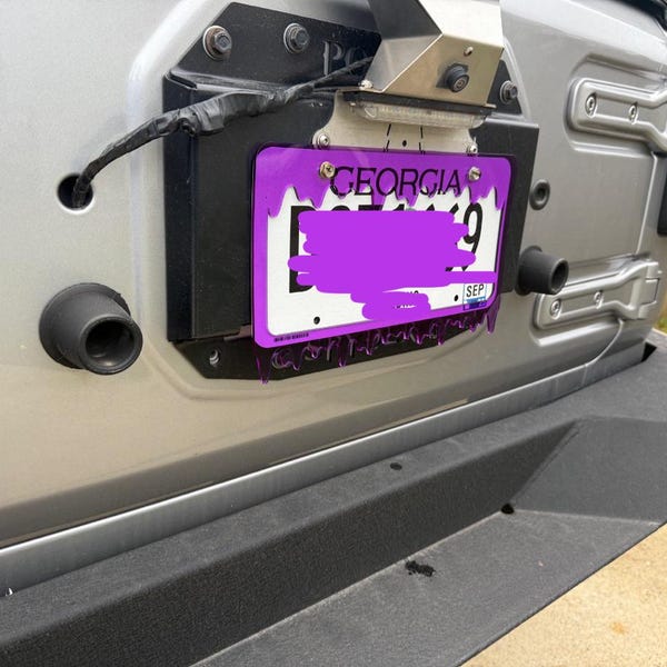 Motorcycle Slime Ooze License Plate Horizontal Frame Cover - JDM Plate ...