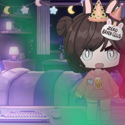 Hype White Alien DJ Jumping Animated Alert Emote Twitch Stream Discord ...