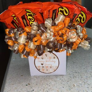 Twix Candy Bouquet gold and Red Birthday Thank You I - Etsy