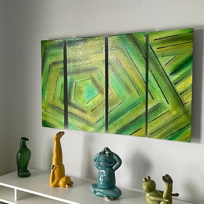 Small Wall Decor-metal Painting Art-different Colours Art-modern House ...