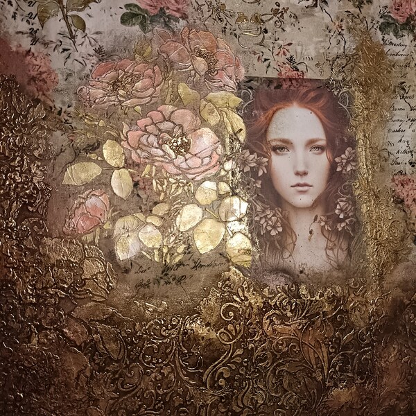 Decorative Rice Paper for Decoupage, Gothic Steampunk Woman ...