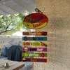 Backyard Paradise Hand Painted Wood Wall Hanger Sign Personalized Tiki ...