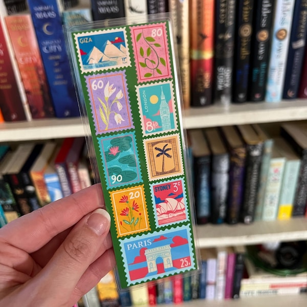 Vintage Nature Stamp Bookmark Flower Spring Garden Butterfly Travel ...