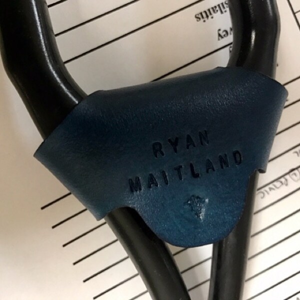 Personalized Leather Cardiologist Stethoscope ID Tag: Custom Medical ...